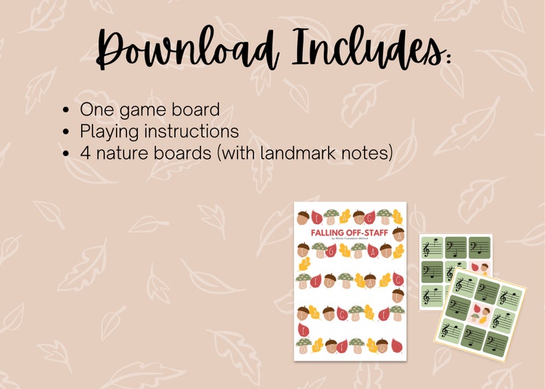 Falling Off-staff | Landmark Game for High & Low Notes - Etsy