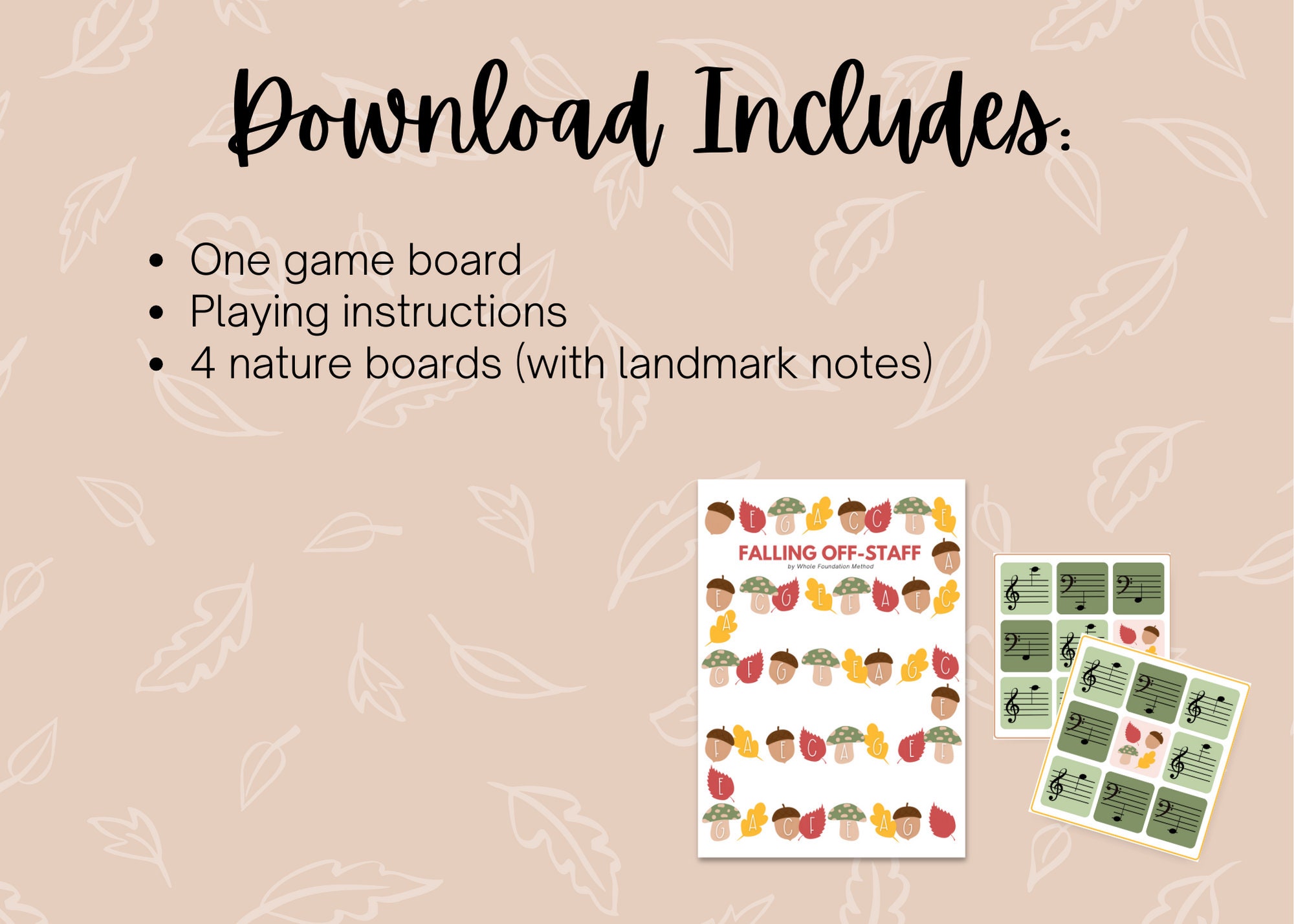 Falling Off-staff | Landmark Game for High & Low Notes - Etsy