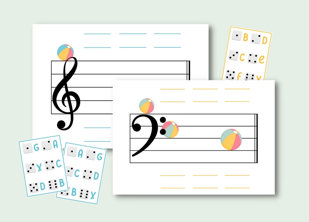 Rolling Ledgers [note-reading Game] - Etsy