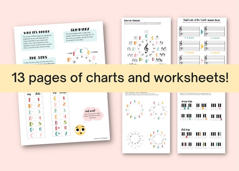 Circle of 5ths Worksheets - Etsy