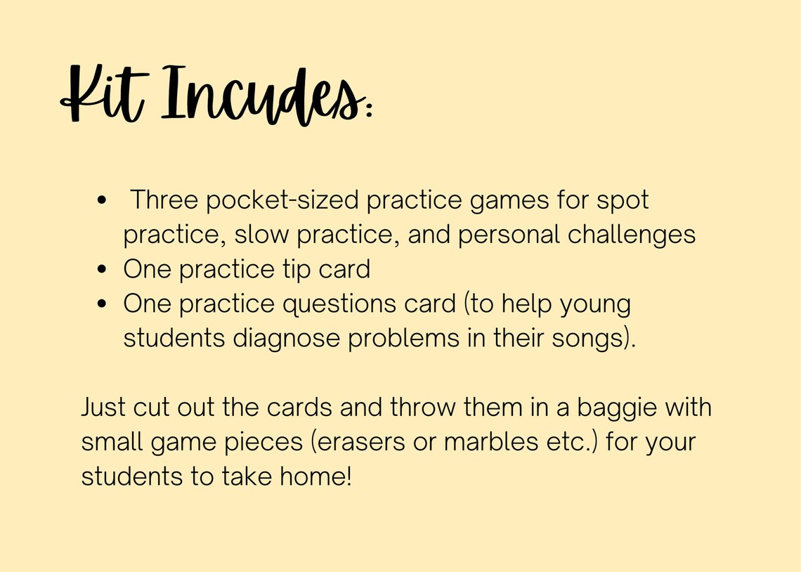 Take-home Practice Kit - Etsy