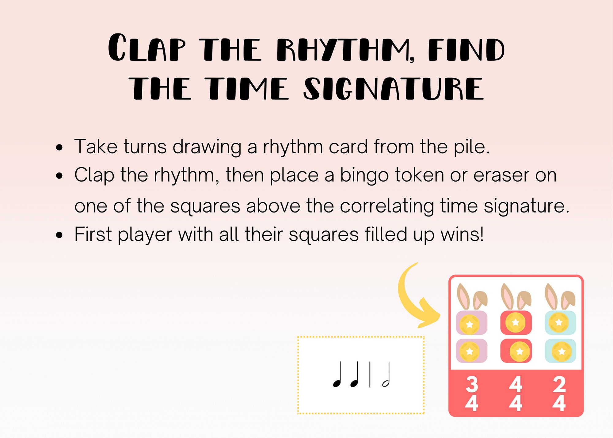 Rhythm Hop | Easter Time Signature Game | Group & Private Lessons - Etsy