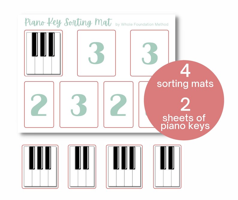 Piano Sorting Mats - Etsy