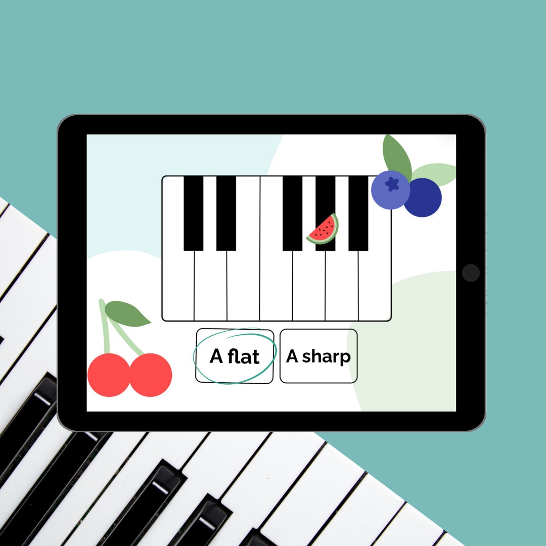 Fruity Accidentals | Sharps & Flats Boom Card Game - Etsy