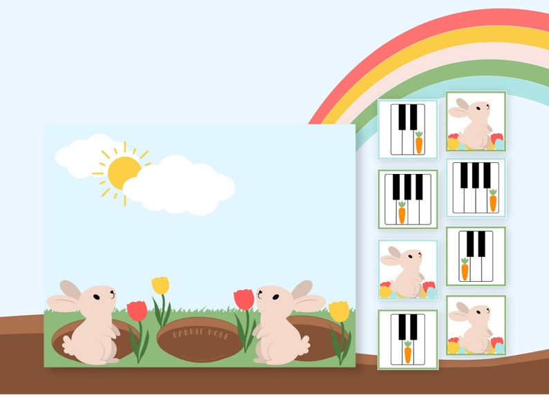 Rabbit Hole | Piano Key & Landmark Game - Etsy