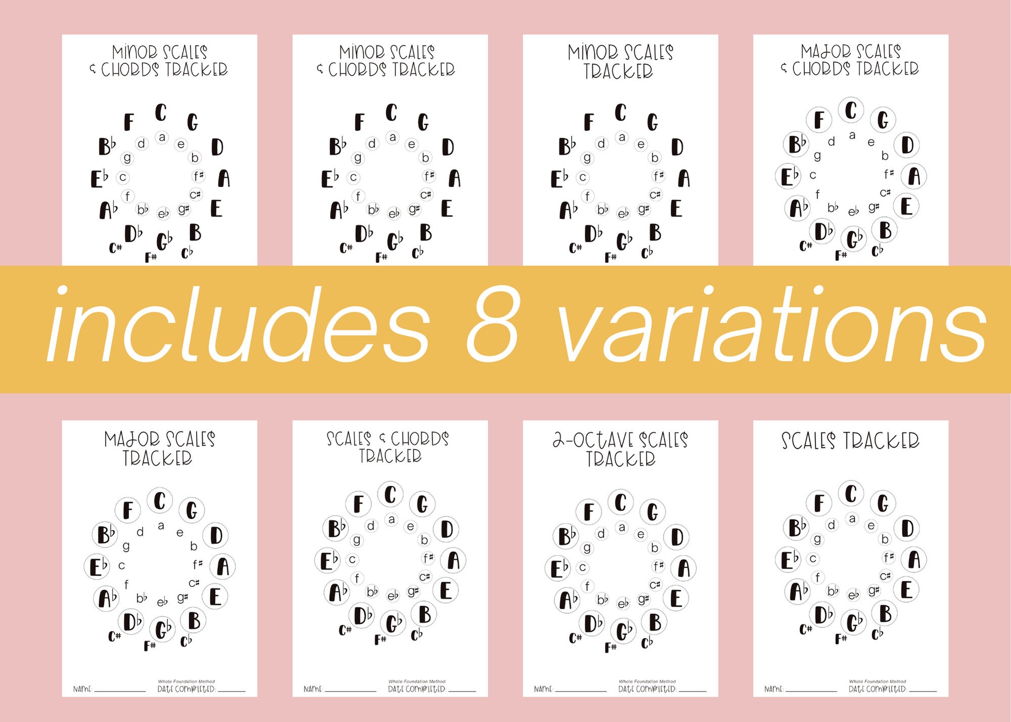 Scales Practice Charts - Etsy