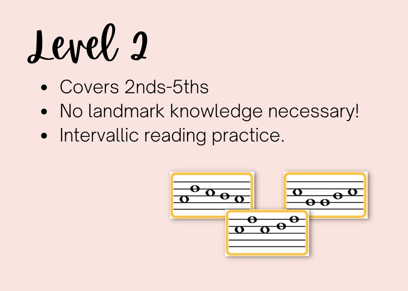 Sight-reading Flashcards | LEVEL 2 - Etsy