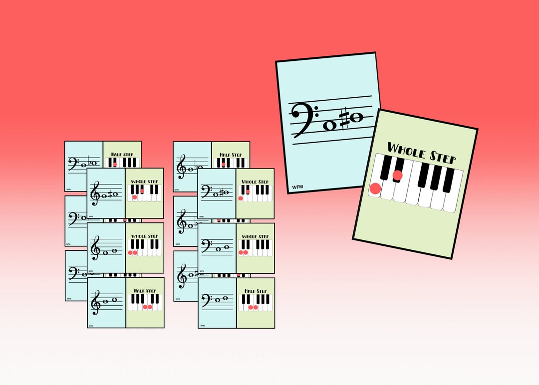 Whole Step & Half-step Puzzles | Sight-playing Booster | Staff-piano ...