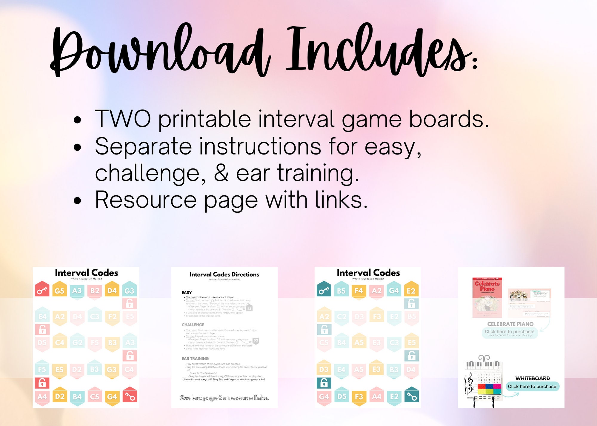 Interval Codes 2nds-5ths Memory Game - Etsy