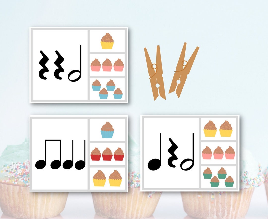 Cupcake Counting | Note Value Clip Cards - Etsy