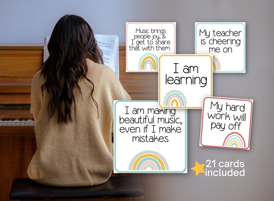Music Student Affirmation Cards - Etsy
