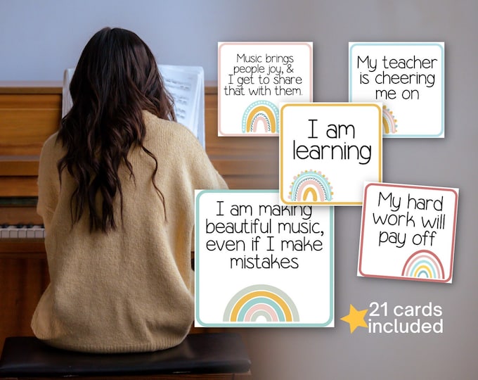 Music Student Affirmation Cards - Etsy