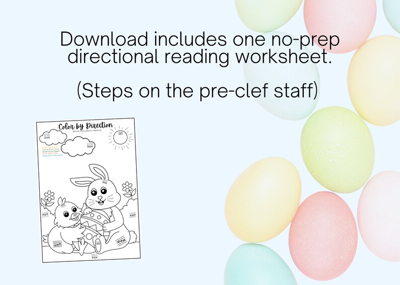 Color-by-direction Pre-reading Worksheet - Etsy