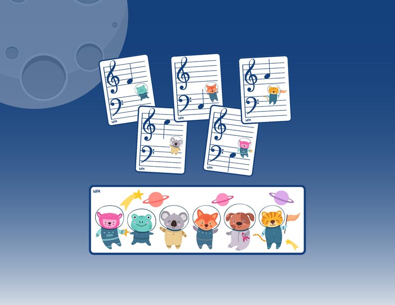 Space Race | Music Note Review Game - Etsy