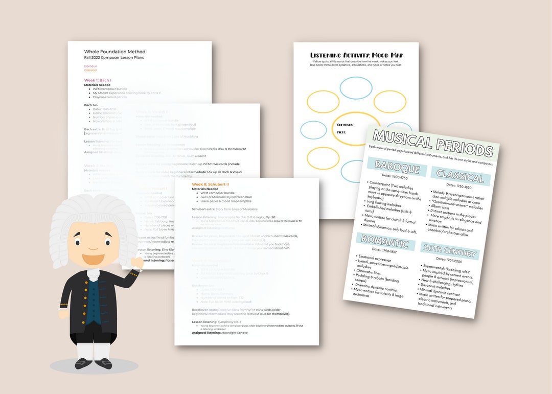 Lesson Plans for Baroque & Classical Composers - Etsy