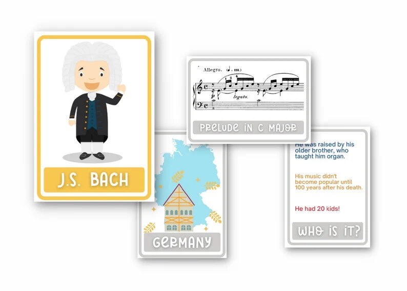 Composer BUNDLE [trivia Cards & Worksheets] - Etsy