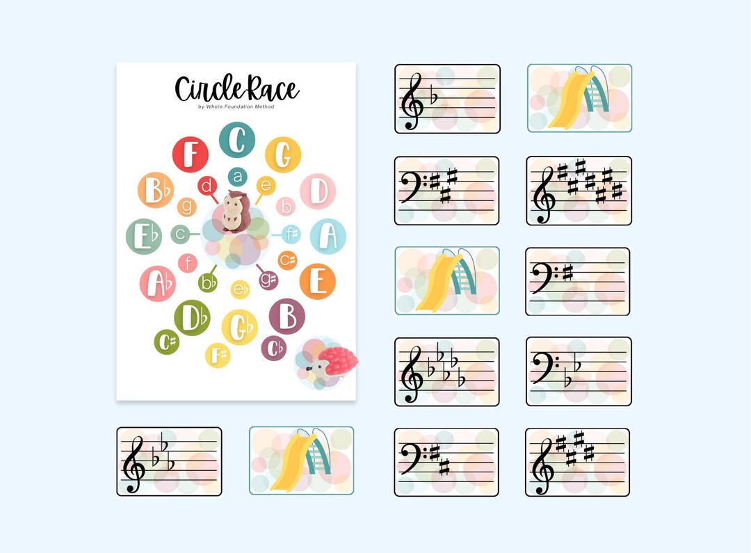 Circle Race | Key Signature Game - Etsy