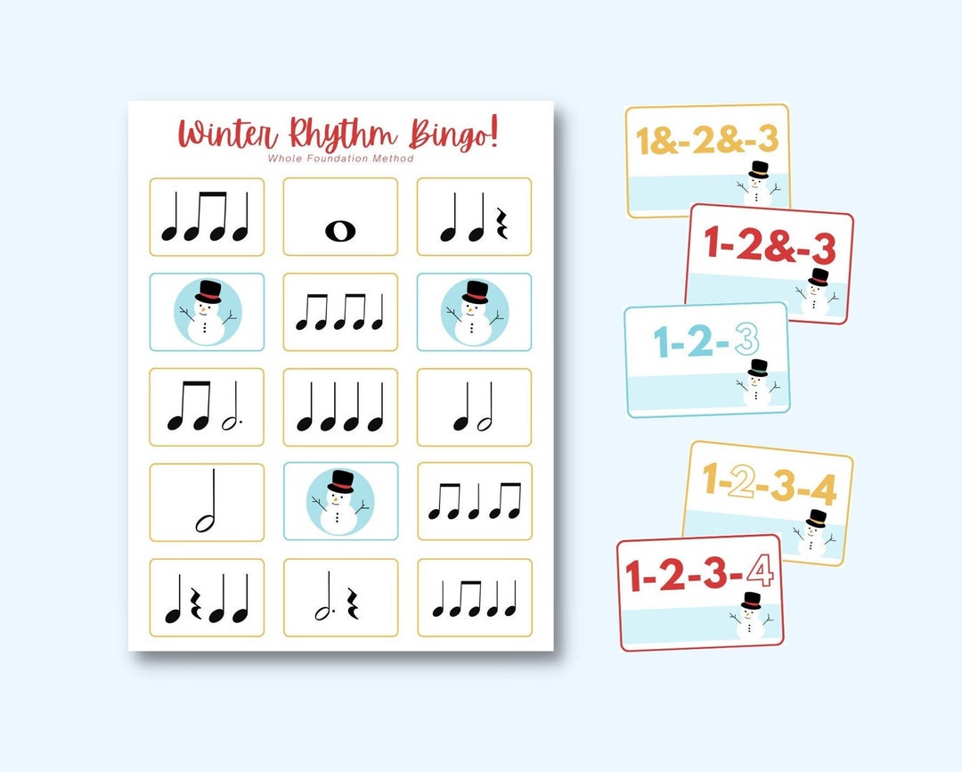 Winter Rhythm Bingo - Etsy