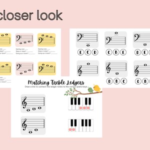 Intro to Ledger Lines | Worksheets - Etsy