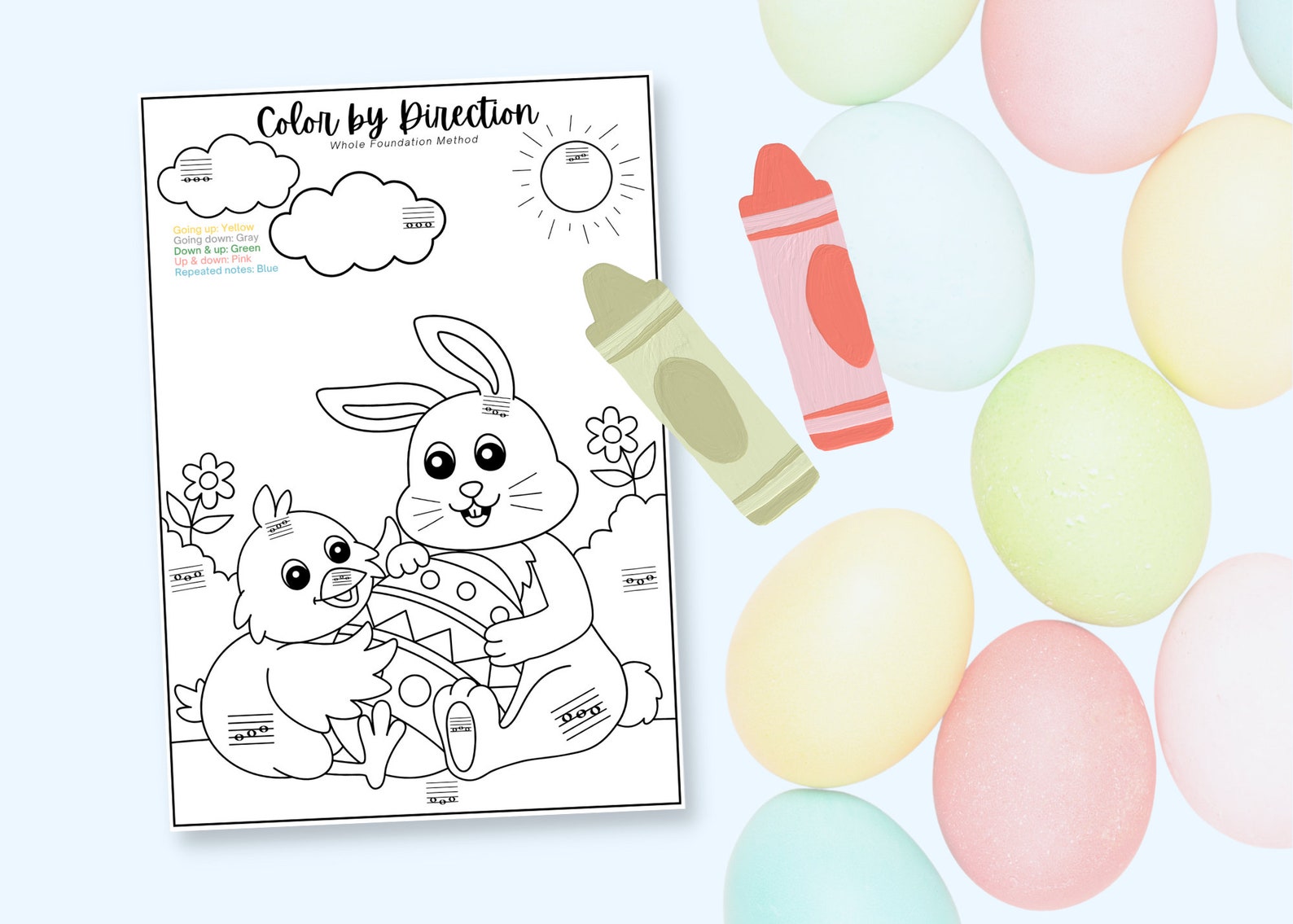 Color By Direction Printable Worksheets - Preschool Coloring Printables ...