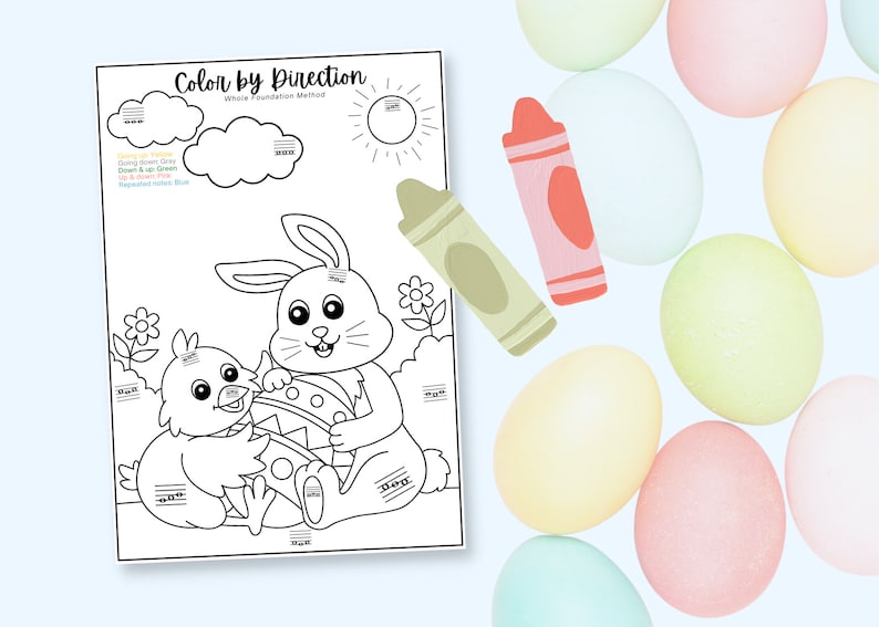 Color-by-direction Pre-reading Worksheet - Etsy