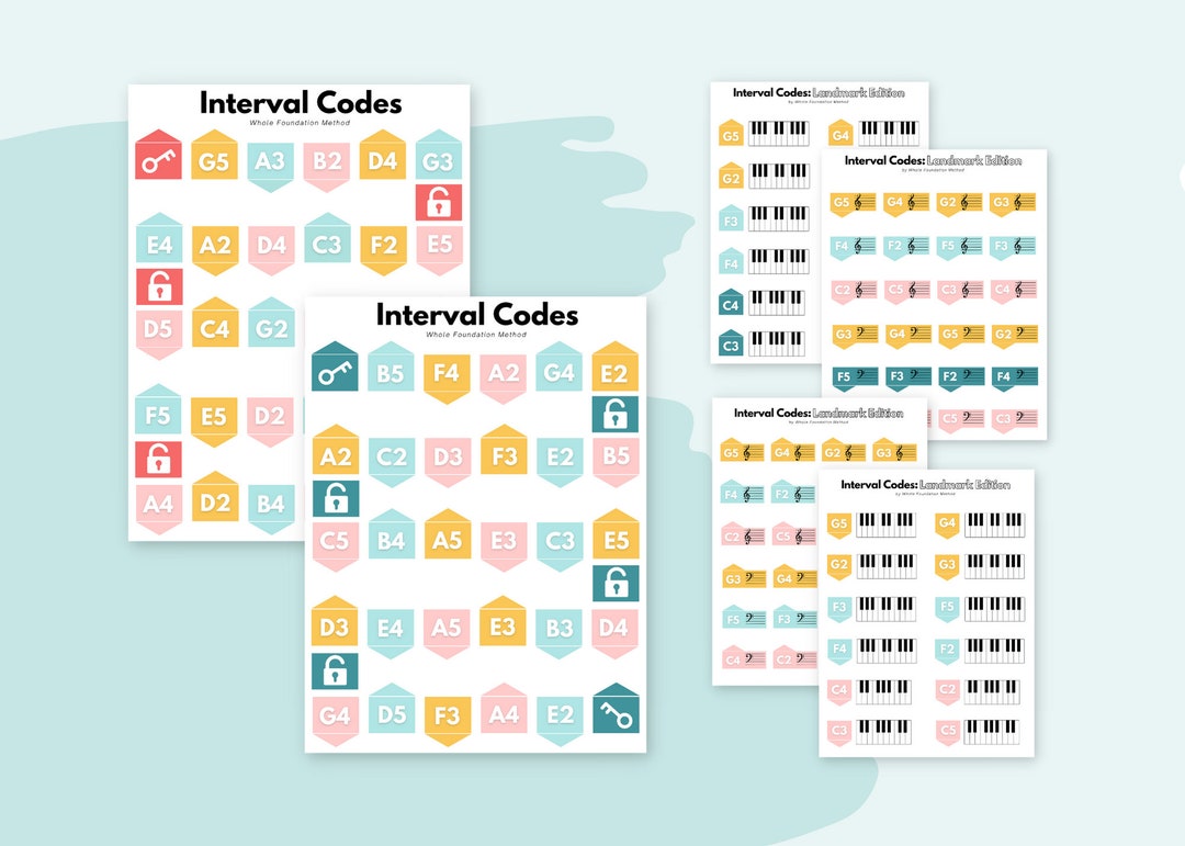 Interval Codes BUNDLE | Game & Worksheets - Etsy