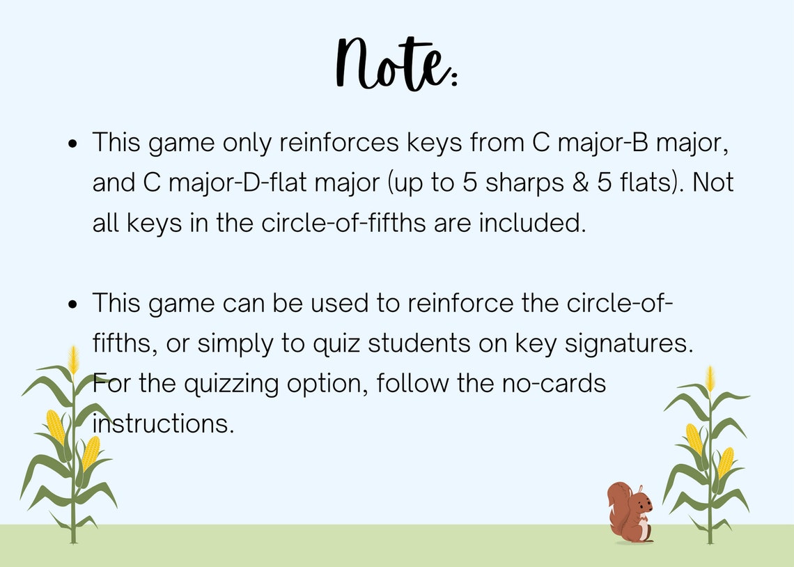 Corn Maze | Circle of 5ths & Key Signature Game - Etsy
