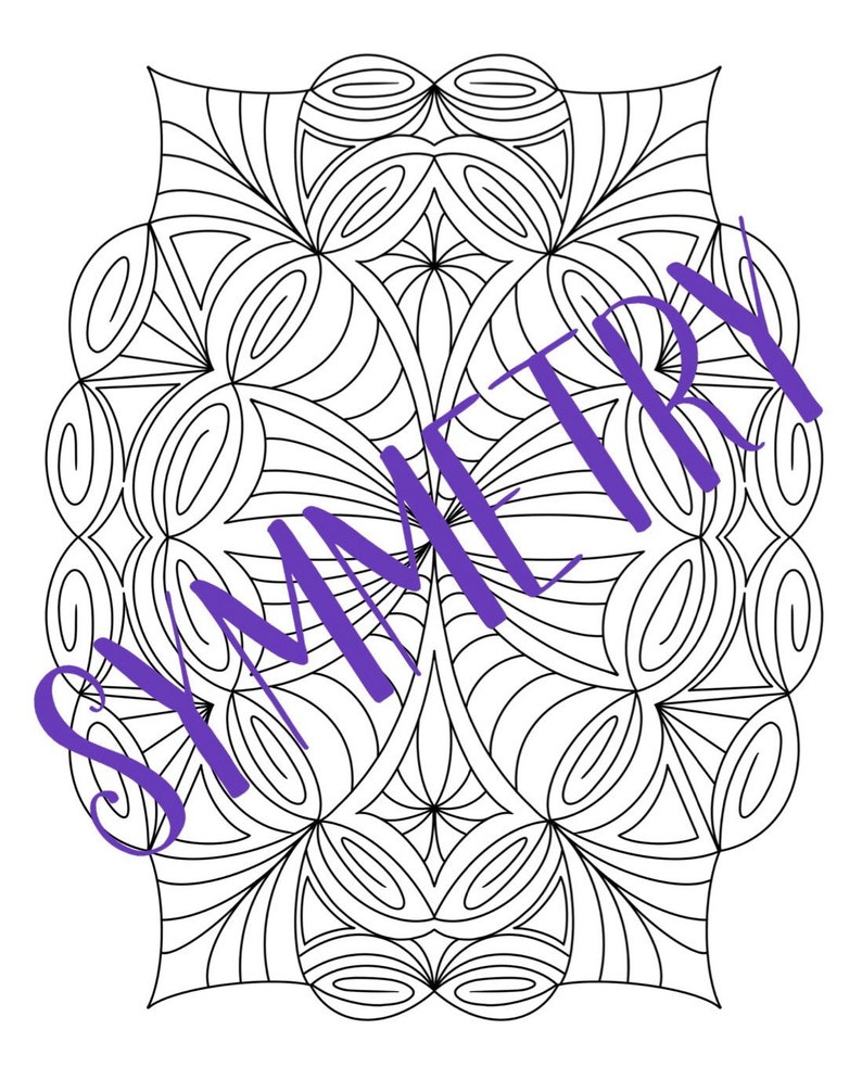 Symmetry Adult Coloring Book - Etsy
