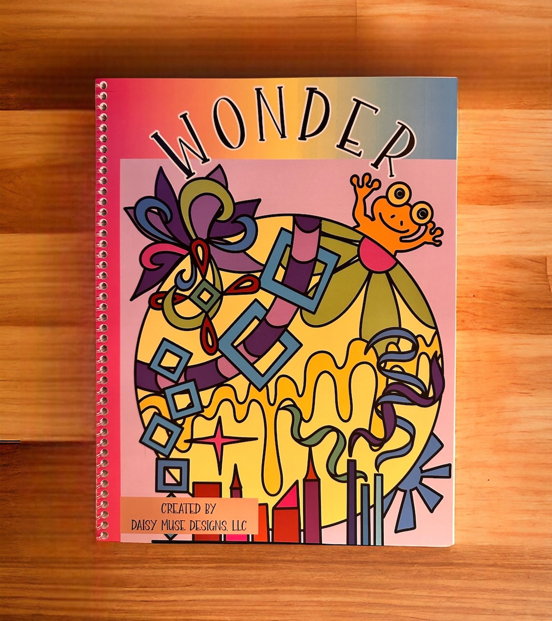 Wonder, Spiral Bound Adult Coloring Book, Hand Drawn, Single Sided ...