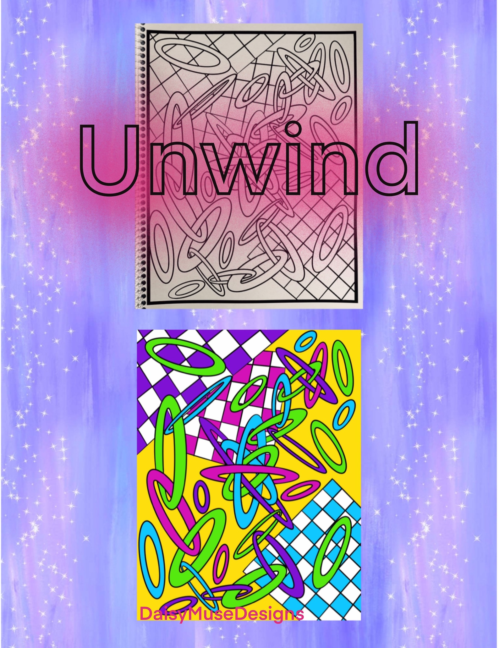 Unwind Adult Coloring Book - Etsy