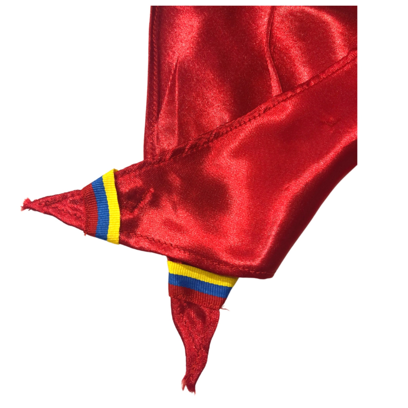 6pk Colombian Pañoleta Roja/ Red Bandana for Parties With Flag Detail ...