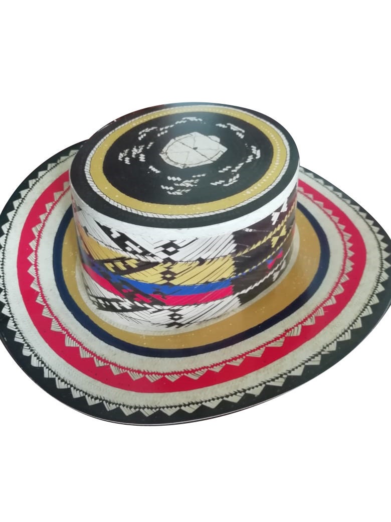 6 Pack Tri-color Vueltiao Colombian Hat Made of Cardboard for - Etsy