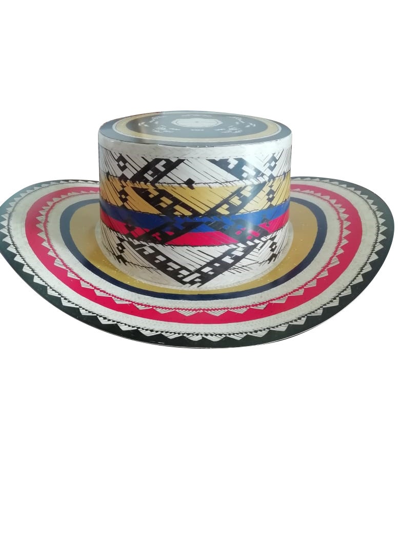 6 Pack Tri-color Vueltiao Colombian Hat Made of Cardboard for Parties ...