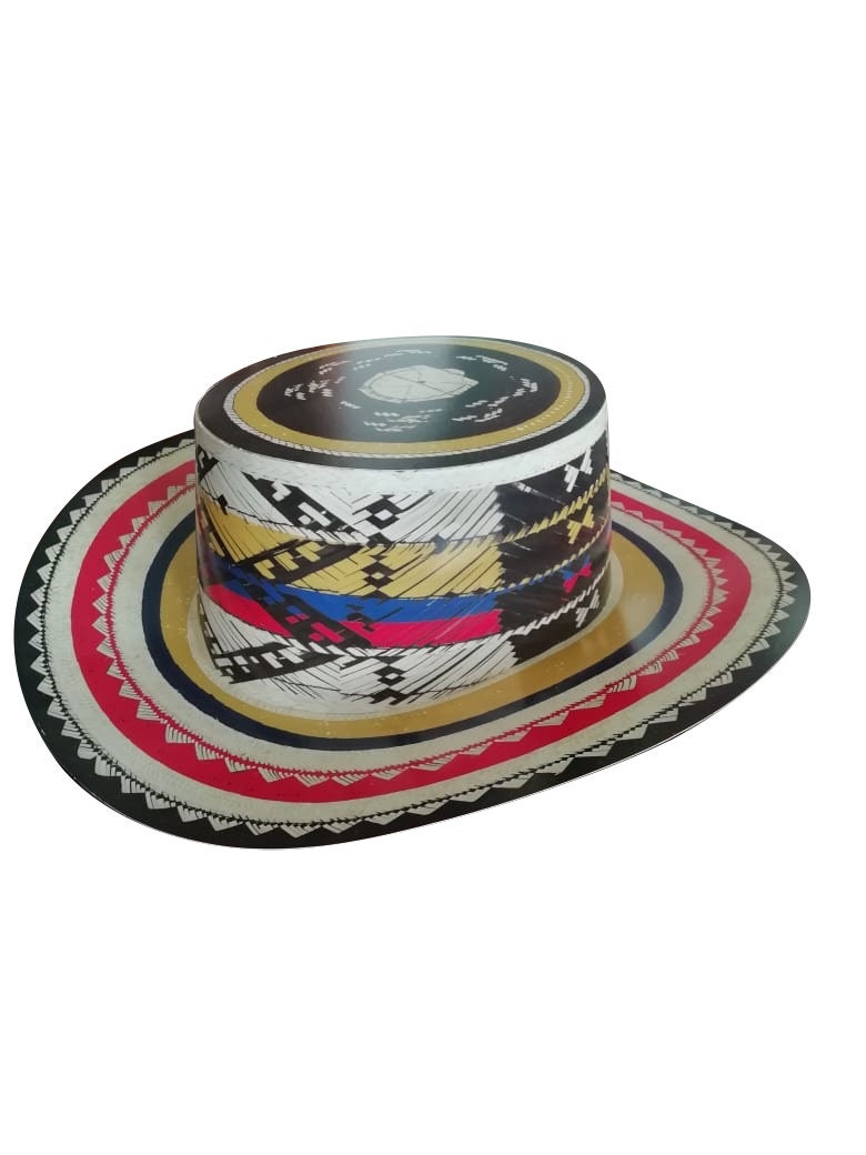 6 Pack Tri-color Vueltiao Colombian Hat Made of Cardboard for - Etsy