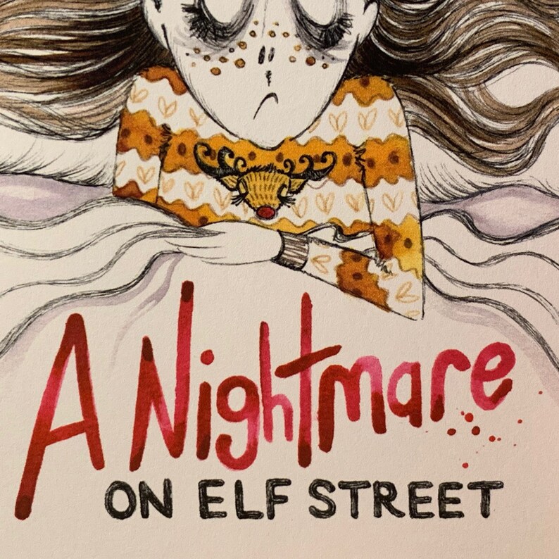 Christmas Card, Cult Horror, Nightmare on Elf Street, Freddy the Elf ...
