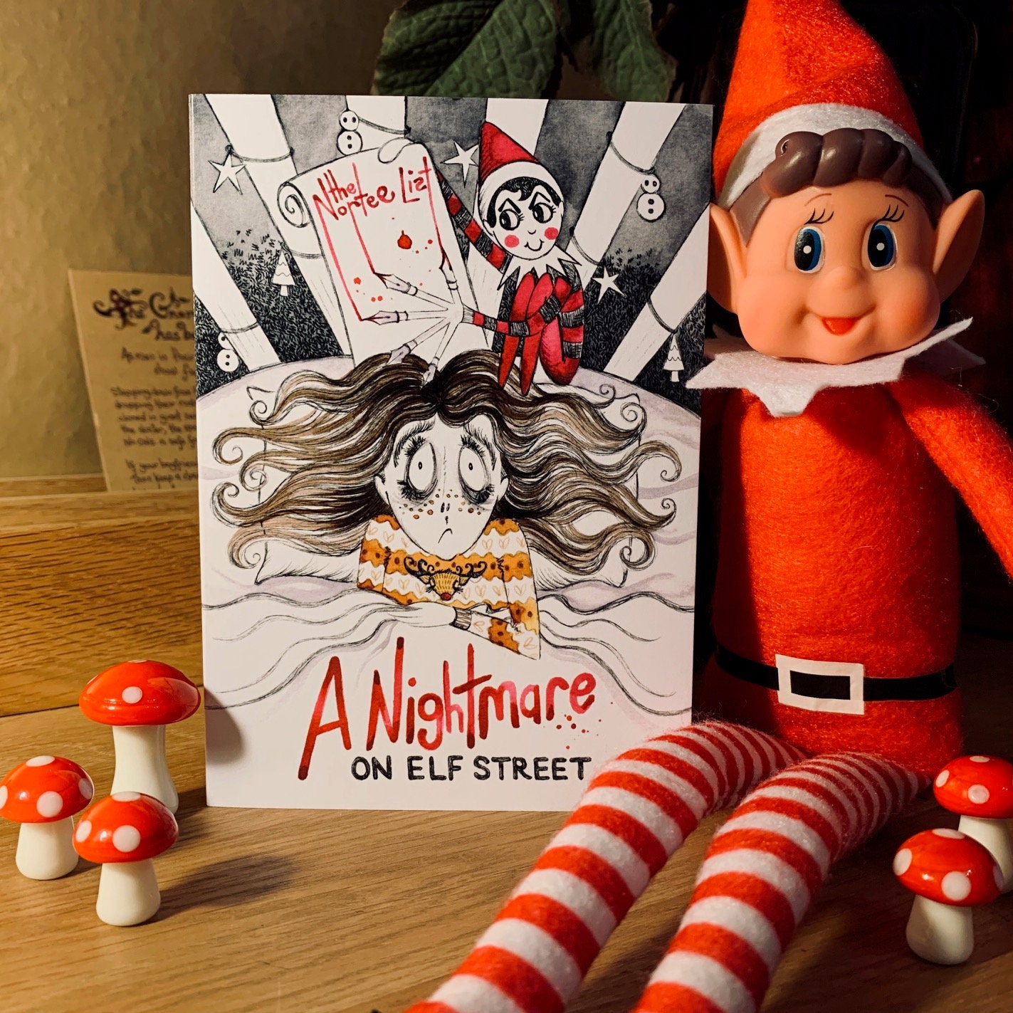 Christmas Card, Cult Horror, Nightmare on Elf Street, Freddy the Elf ...