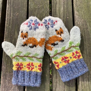 Woodland Fox Mitten Knitting Pattern PDF Download, Great for Handspun ...