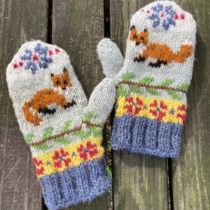 Woodland Fox Mitten Knitting Pattern PDF Download, Great for Handspun ...
