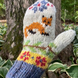 Woodland Fox Mitten Knitting Pattern PDF Download, Great for Handspun ...