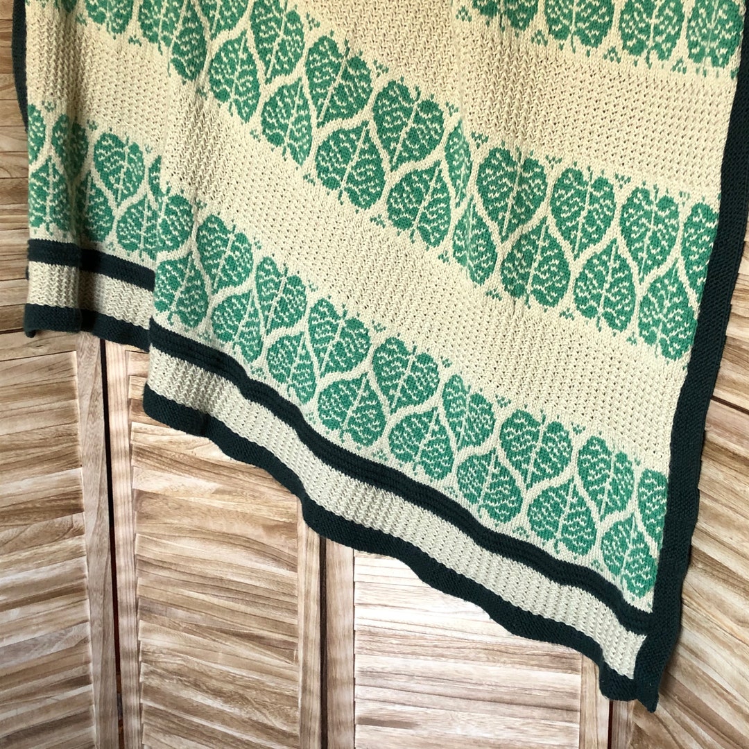 Love Leaf Afghan Stranded Knitting Pattern PDF Download - Etsy