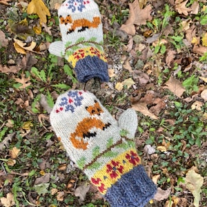 Woodland Fox Mitten Knitting Pattern PDF Download, Great for Handspun ...