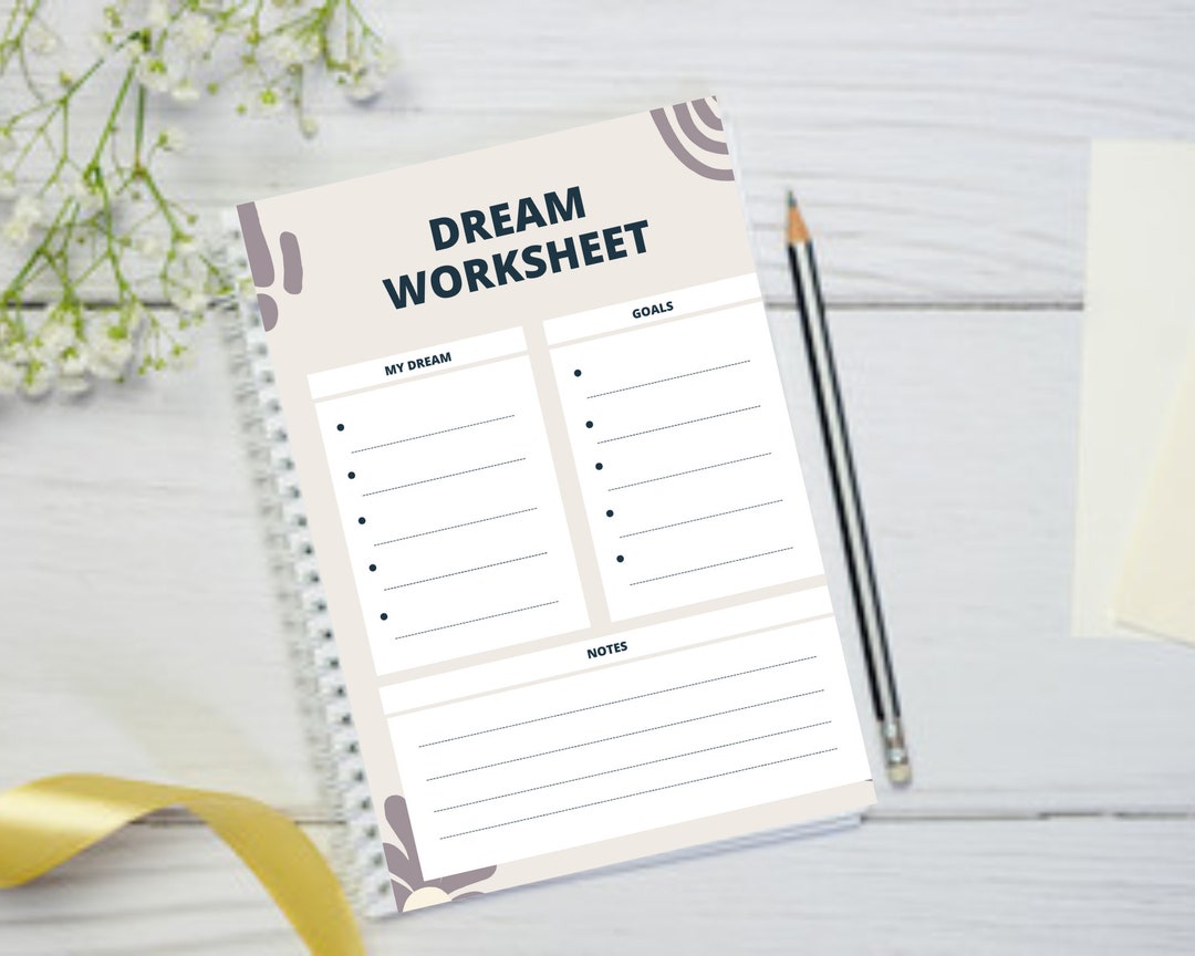 Dream Planner, Life Vision Board, Dream Life Worksheets, Life Planner ...