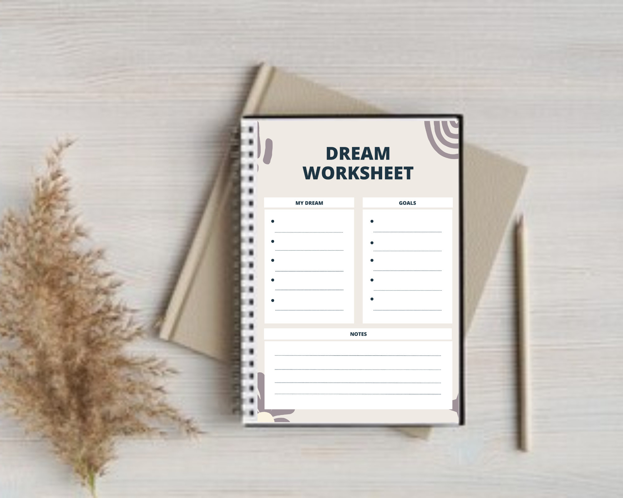 Dream Planner, Life Vision Board, Dream Life Worksheets, Life Planner ...