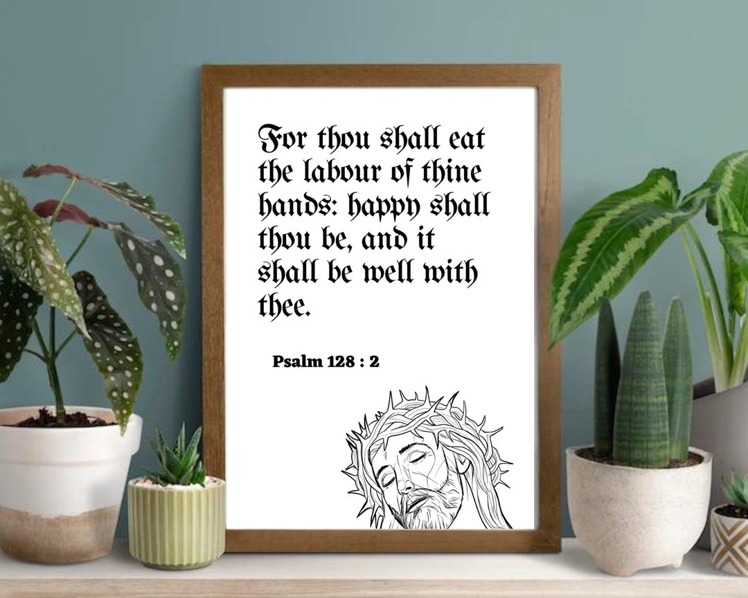 Bible Verse Typography Printable Set, Christian Art, Verses Lettering ...