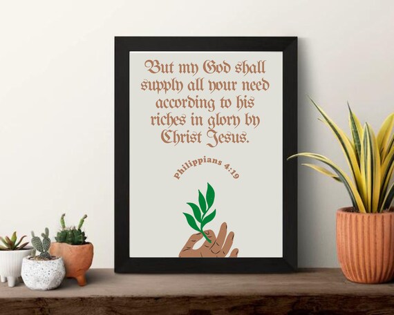 Bible Verse Typography Printable Set Christian Art Verses - Etsy