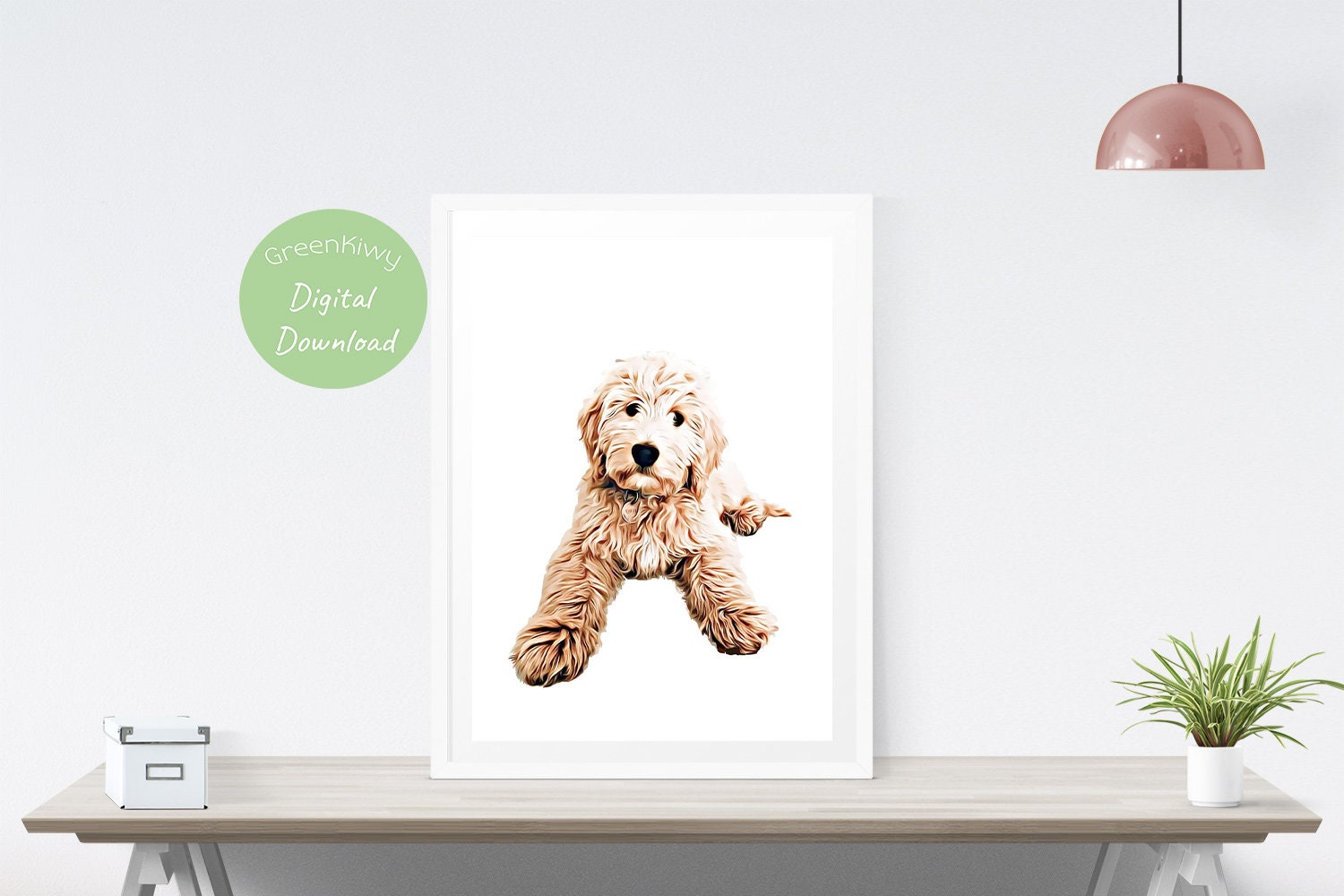 Goldendoodle Dog, Digital Download, Dog Poster, Golden Doodle Animal ...