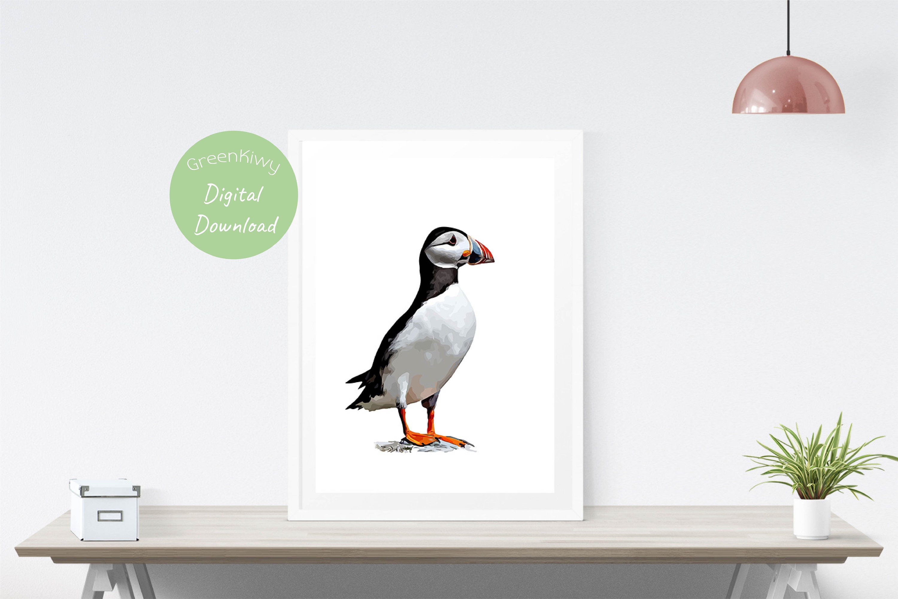 Puffin Printable Decor Puffin Wall Art Digital Download | Etsy