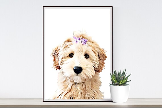 Goldendoodle Printable Wall Art Digital Download Dog Poster | Etsy
