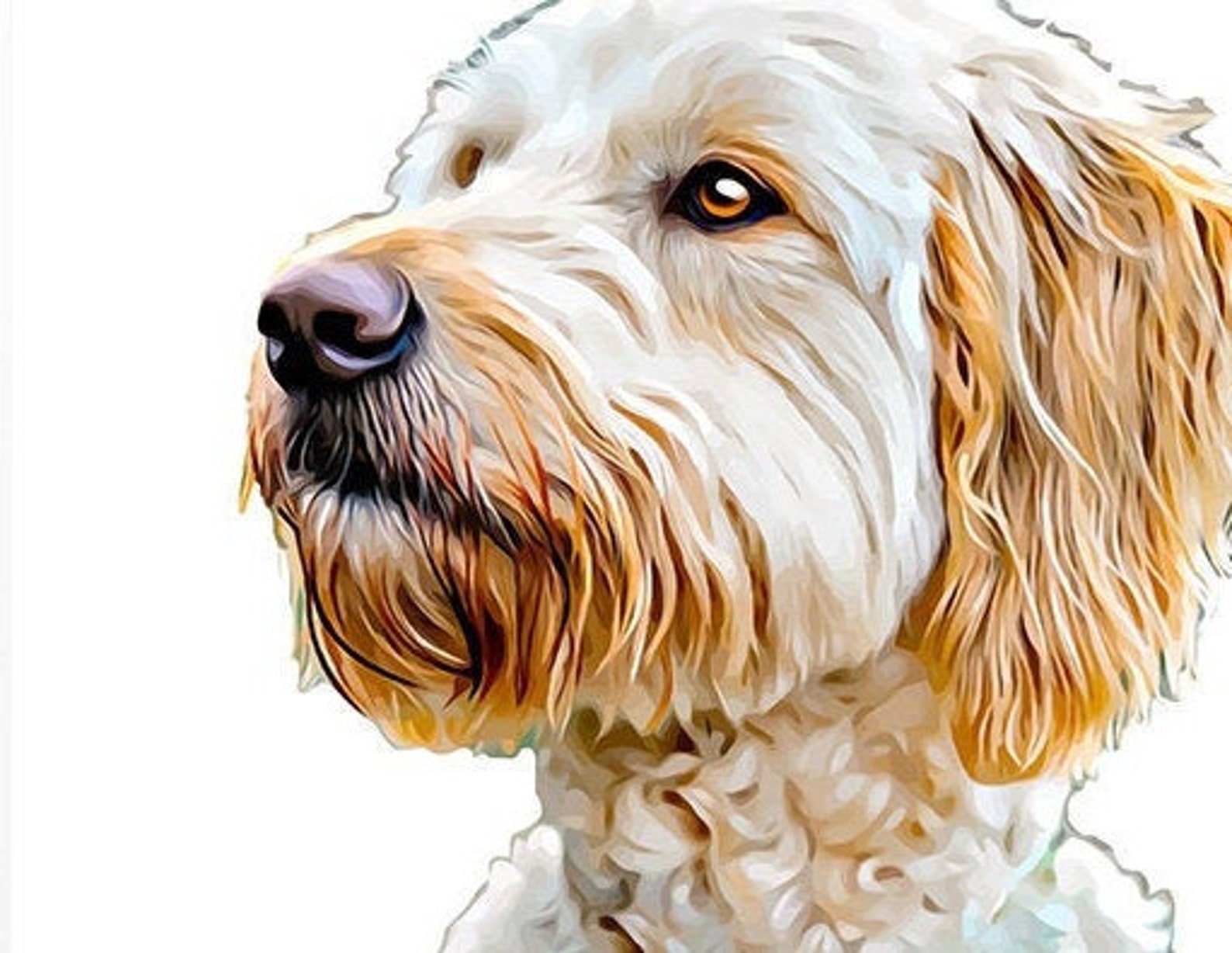 Goldendoodle Portrait, Printable Wall Art, Digital Download, Dog Poster ...