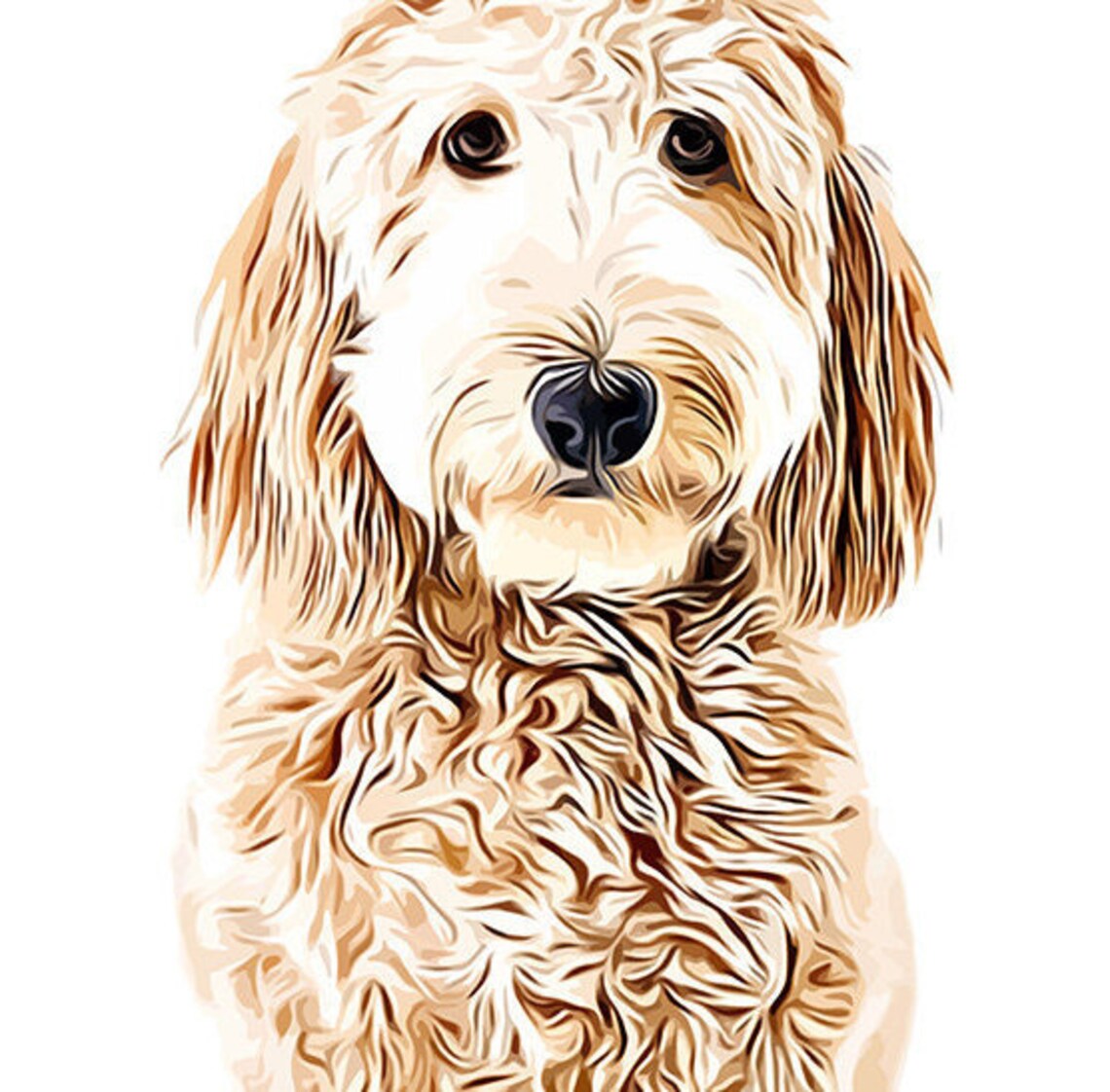 Labradoodle Dog Printable Art Instant Download Portrait Wall | Etsy